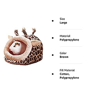 LEFTSTARER Guinea Pig Rat Bed and Hideout for Ferret Hedgehog Sleep and Hide, Hamster Small Pet Animals Supplies Toy Cage Accessories Nest（1-L）