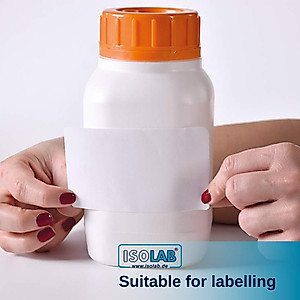 ISOLAB USA - Plastic Lab Chemical Reagent Bottle - HDPE - 500ml/16.9oz - Wide Mouth Sample Sealing Liquid Storage Container 2 Pieces