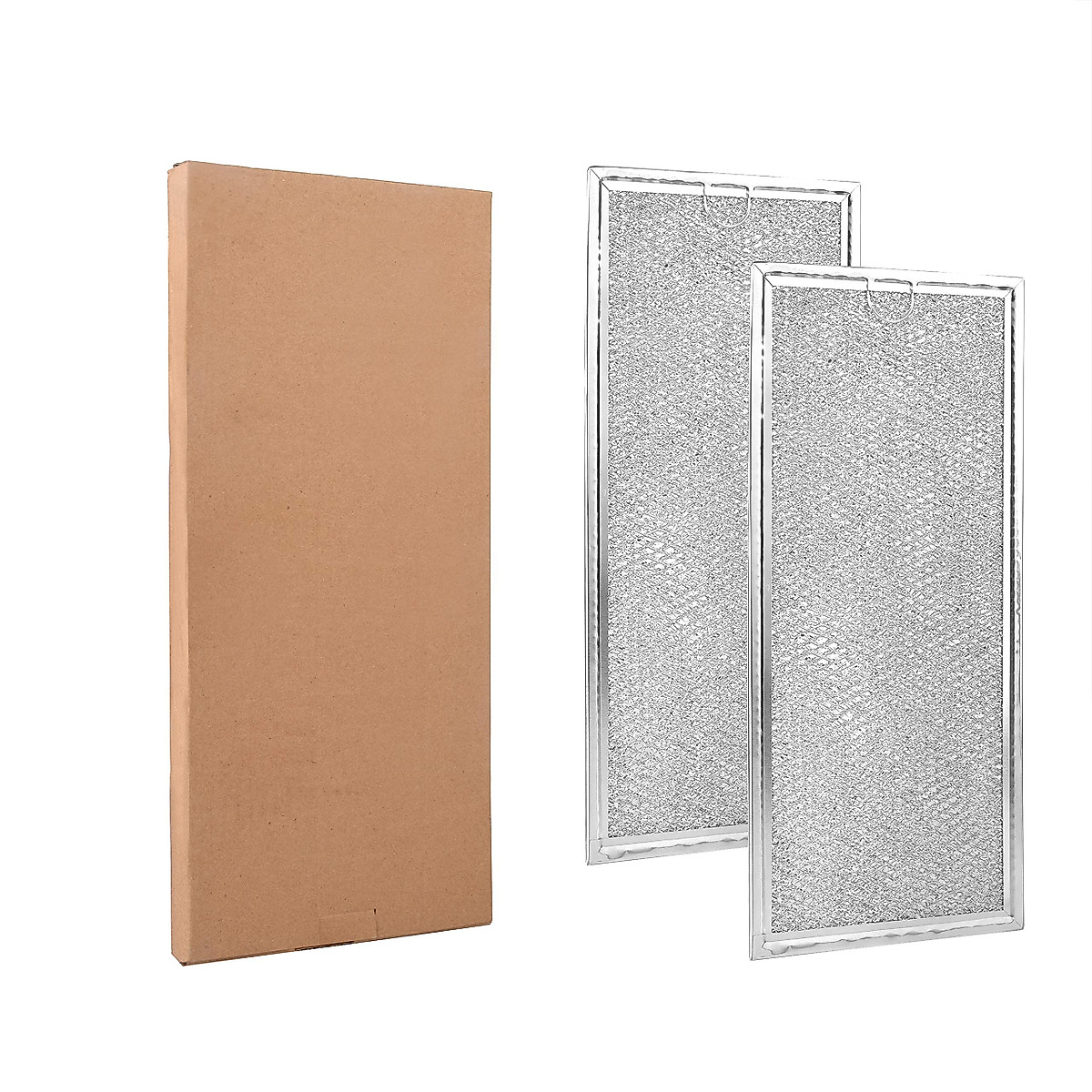 Microwave Grease Filter Compatible with Whirlpool and GE Microwaves 2 Pack Approx 13" x 6"