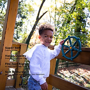 Hanes Boys Eco Smart Pullover Hoodie, Light Blue, Medium