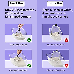 Niteangel Hamster Sand Bath Scoop: - Stainless Steel Sand Substrate Shovel Fine Mesh Metal Sifter Scooper fits Small Animal sandbath Box (Small Scoop)