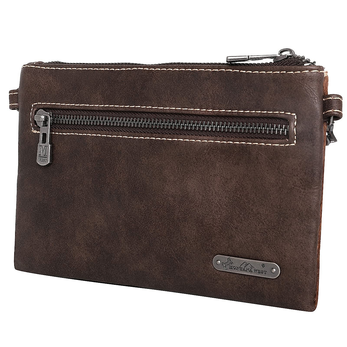 Montana West Cowhair Leather Crossbody Bag Cell Phone Purse Wallet For Women Western Cowgirl Small Clutch Shoulder Bag RLH-005CF