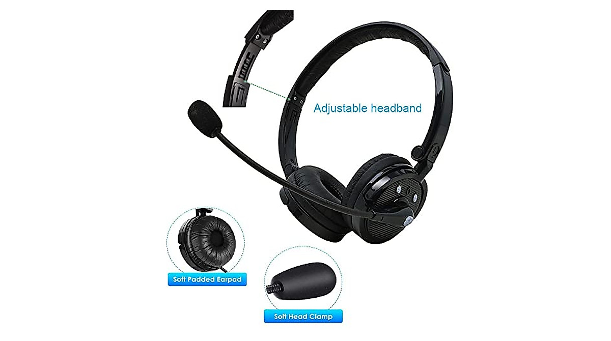 Truck Driver Wireless Headset - Noise-Canceling Bluetooth for Professionals