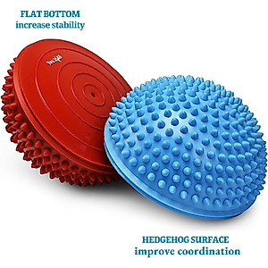 Yes4All Hedgehog Balance Pods for Exercise, Core Body Balancing, Balance Pods for Kids & Adults with Hand Pump - Set of 25