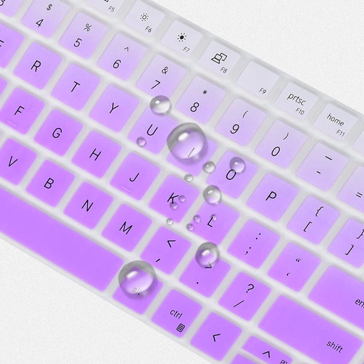 Keyboard Cover for 2022 New Dell Inspiron 15 5510 5515 5518 3510 3511 3515 3520 3525 3530 3535, Dell Vostro 15 3510 5510 5515 Laptop, Dell Latitude 3520 Keyboard Skin Protector, Ombre Purple