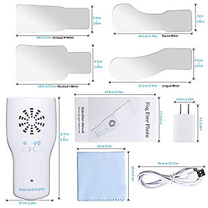 ANNWAH Dental Photography Mirrors Fog Free - Pofessional Dental Occlusal Mouth Mirror Anti-sctraching Surface Intraoral Mirrors with Handle