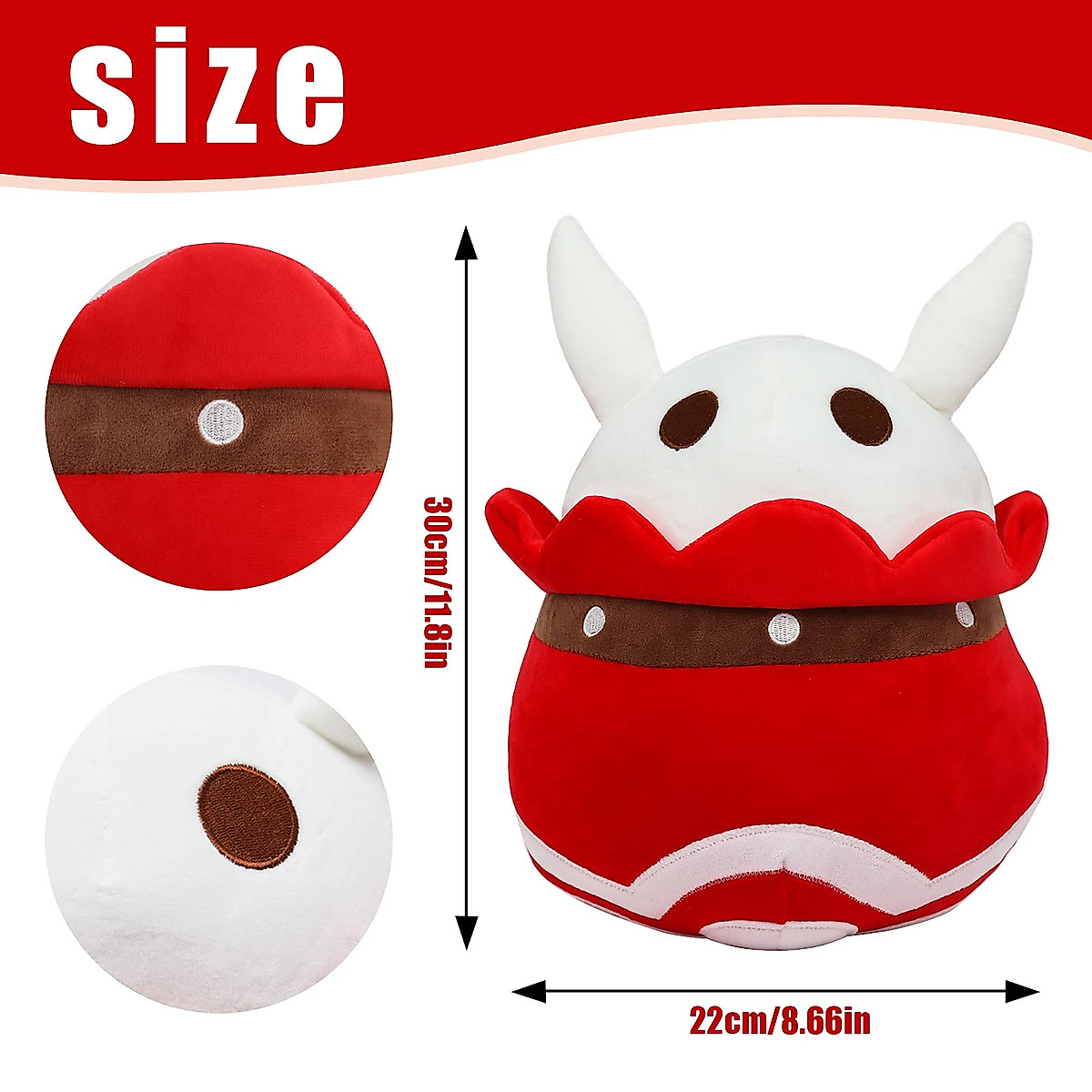 Qleewei 11.8 Inches Plush Bouncing Bomb Ball Stuffed Plushie Toy Game Bombs Plushies Doll Pillow for Cosplay Props Fans