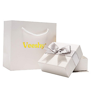 Veeshy Mama Bear One Mother with Two 2 Cubs Cuff Bracelets with Box, Womens Stainless Steel Bangles Jewelry, Christmas Birthday Thanksgiving Gift for Mummy Mom from Daughter Son