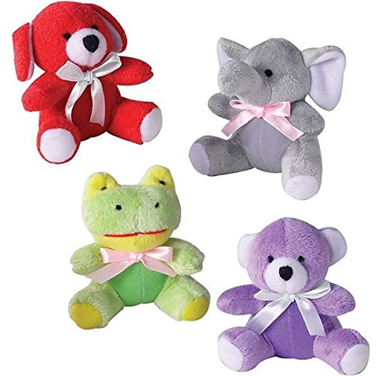 Zanies ITTY BITTIES Small Breed Dog Toy Brightly Colored Squeaker Toys Choose Character(Teeny Elephant)