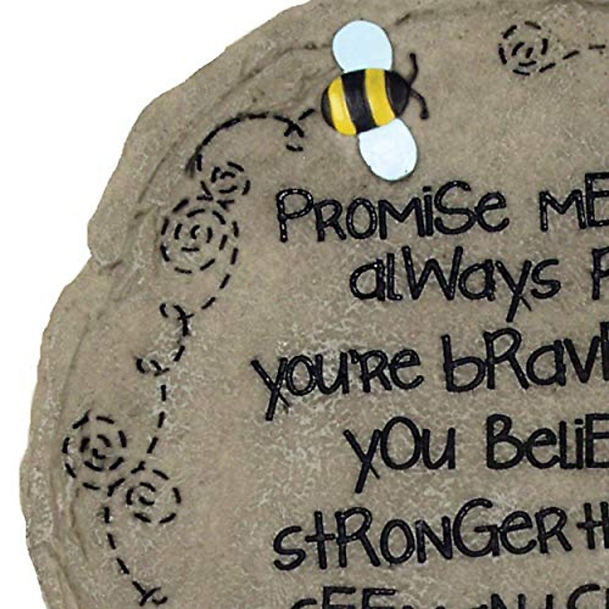 Spoontiques - Garden Décor - Promise Me Stepping Stone - Decorative Stone for Garden