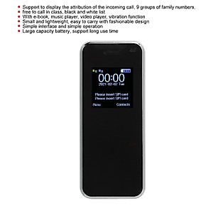 GOWENIC Mini Smartphone, Unlocked Children Phone, Pocket Cellphone, Portable Mobile Phone, 32MB+32MB, Dual Card Dual Standby, Mini Cell Phone for Children (Light Blue)