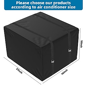 UCandy Winter Window Air Conditioner Cover Waterproof for Outside AC Unit, Freeze Protection Cover for Window Ac Insulation Covers with 3 Layers, Dust-Proof Window Ac Unit Cover (21"Wx15"Hx16"D)