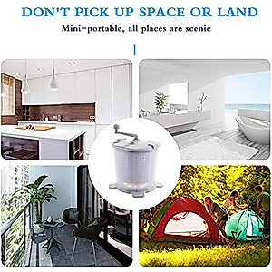 YDCW Mini Hand Crank Washing Machine Dehydrator,2020 Latest Mini Small Semi-Automatic Washer,Compact Spin Dryer, Portable Manual Non-Electric,Suitable for Camping Dormitory,Grey