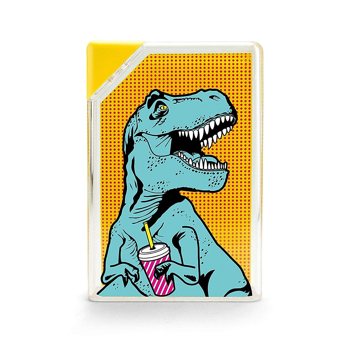 Get Bullish T-Rex Flask Style Pop Art Water Bottle | Flat Profile Fits in Handbag | BPA Free