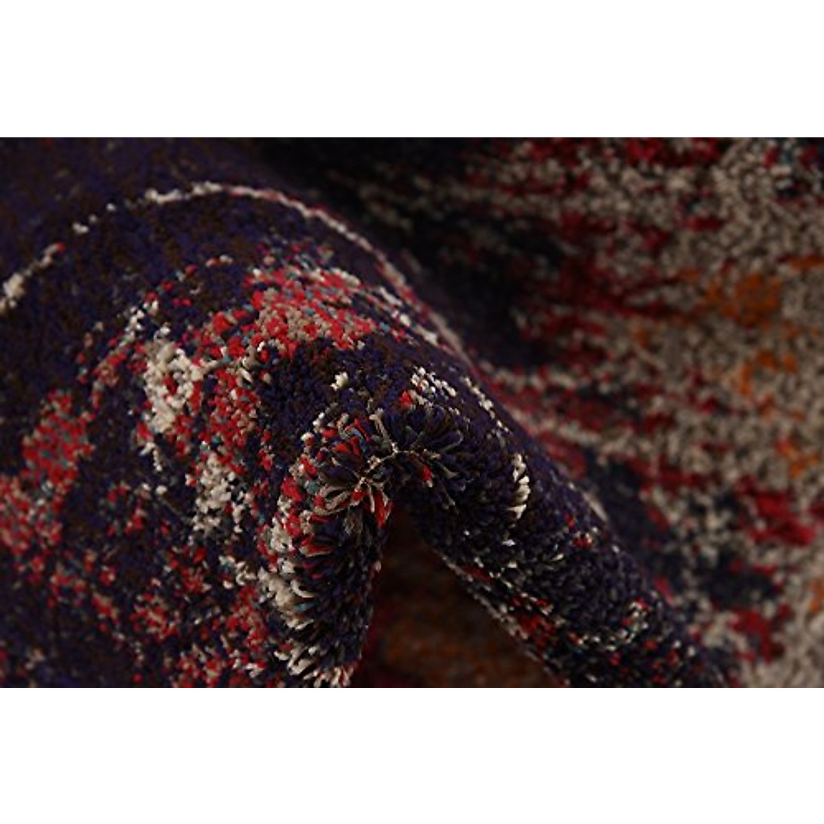 Unique Loom Estrella Collection Abstract, Rustic, Modern, Gradient, Distressed Area Rug, 5' 1" x 8' 0", Pink/Navy Blue