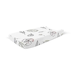 Goumikids Super Soft Organic Cotton Bamboo Breathable Baby Nursery Changing Pad Mat Cover, Abstract Floral