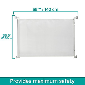 Kidco Retractable Safeway Gate - Retractable Gate with Durable Mesh for Child Protection