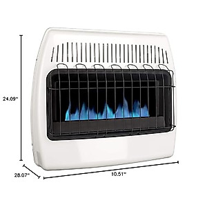 Dyna-Glo 30,000 BTU Liquid Propane Blue Flame Vent Free Wall Heater, White