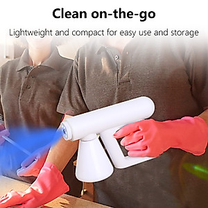 TFQQ Portable Disinfectant Fogger Machine - Rechargeable ULV Nano Sprayer with Blue Light for Touchless Sanitization - Ideal for Home, Office, and School Use