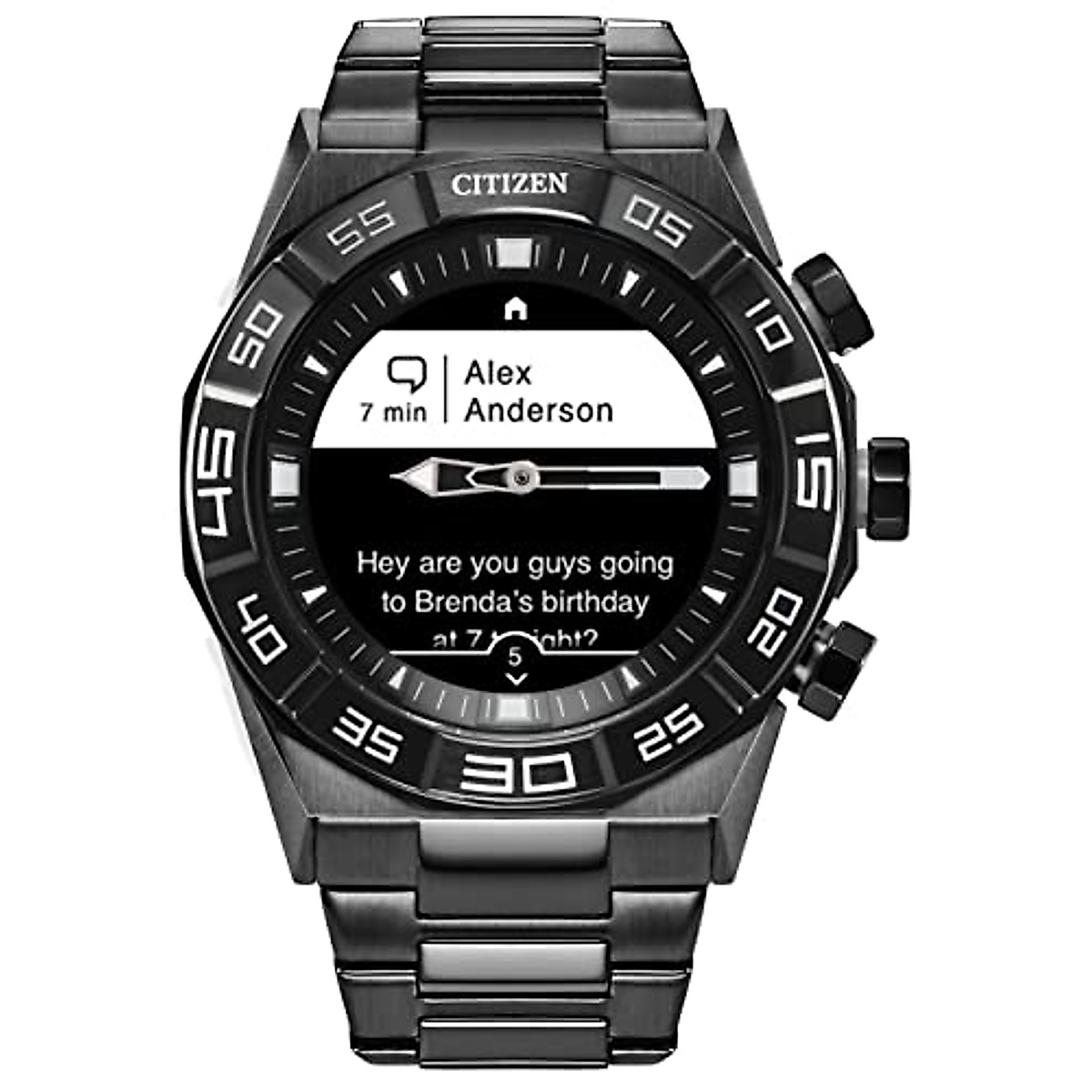 Citizen CZ Smart Gen 1 Hybrid smartwatch 44mm, Continuous Heart Rate Tracking, Fitness Activity, Golf App, Displays Notifications and Messages, Bluetooth Connection, 15 Day Battery Life