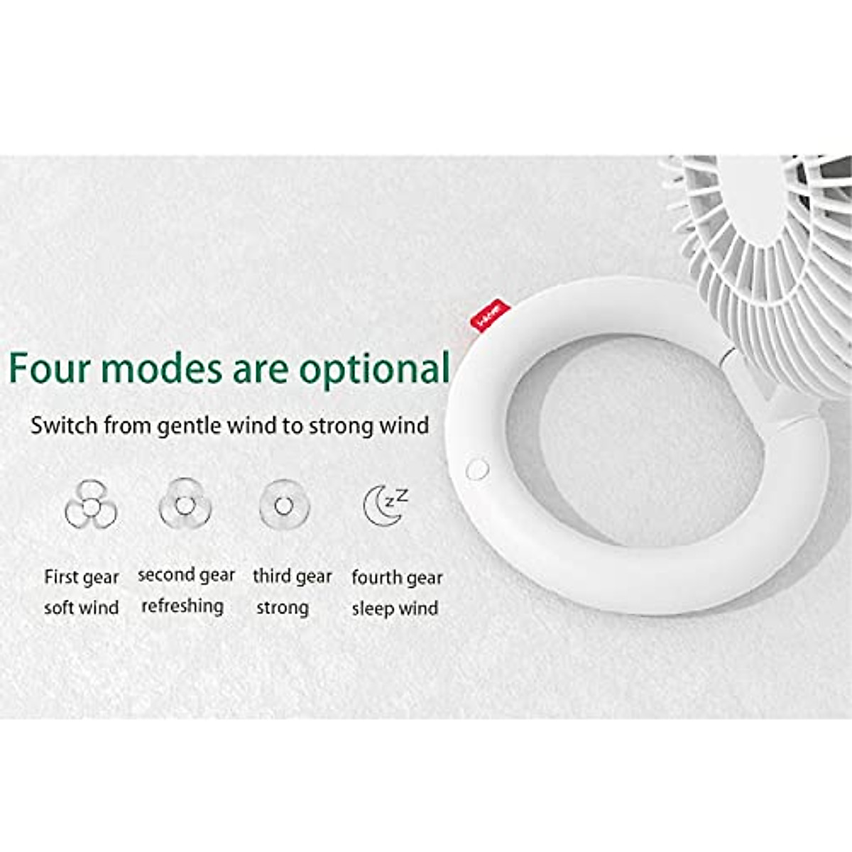 Dalontun Desk Fan Table Shaking Fan Air Circulator Home Office 3 Speed Battery Operated 7 Inch Clip Bedroom Cooling JP-ytts 0