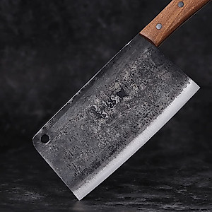 DENGJIA Meat Cleaver - 7.7 Inch Cleaver Knife - High Carbon Steel Butcher Knife with Full Tang Handle Chopper Knife for Home Kitchen and Restaurant
