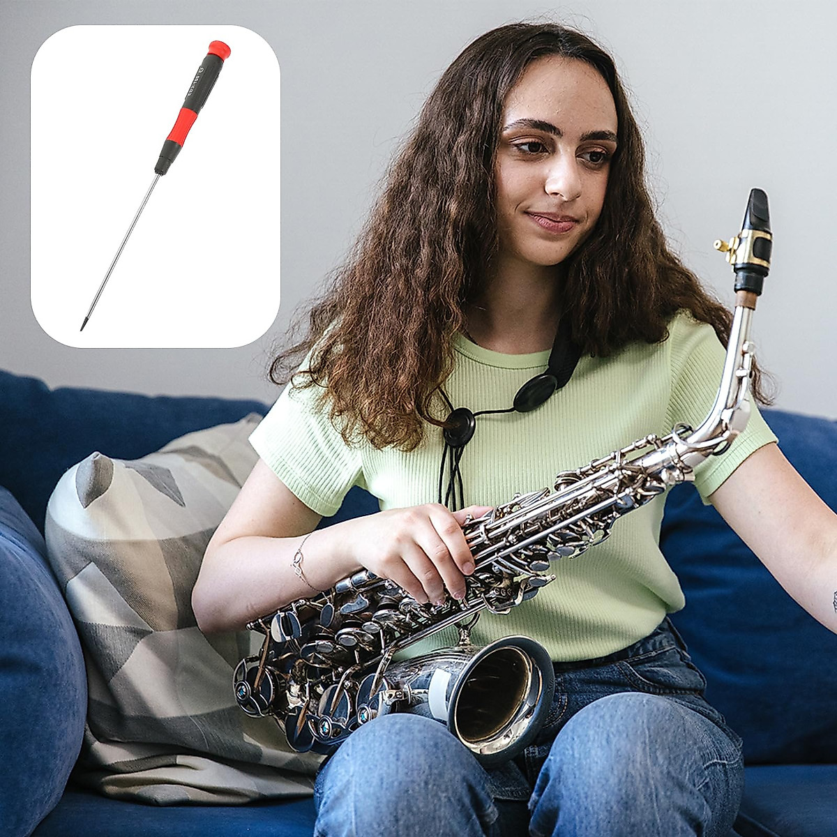 Healifty Metal Screwdriver for Flute Clarinet Saxophone Maintenance Luthiers Musical Instrument Makers Repair Tool R126 flute plugs,piccolo,spring tool