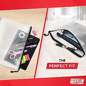 Mifflin-USA 18pcs Mesh Zipper Pouch Document Bag, A4 Mesh Bags Waterproof Clear Travel Zipper Organizing Bags for Board Game School Home Office Organization