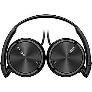 Sony MDR-ZX110NC Extra Bass Noise-Cancelling Headphones with Neodymium Magnets & 30mm Drivers, Black (Renewed)