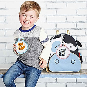 WATINC 5Pcs Embroidery Kit for Kids Stamped Cross Stitch DIY Key Chain with Woodland Animal Patterns Needlepoint Starter Kits Craft Supplies for Beginners Adults Schoolbag