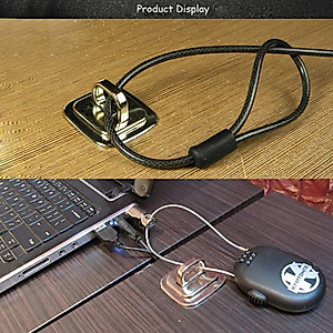 Security Anchor Base Plate for Keyed or Combination Cable Locks,Desk Mount Anchor Accessory for Cable Locks 2 Pack