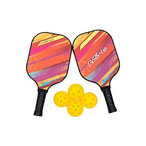 Boerte X-FOIL Pickleball Set, Graphite Pickleball Paddles Set of 2 and 4 Pickleballs, Portable Pickleball Equipment Bag for Pickleball Rackets.