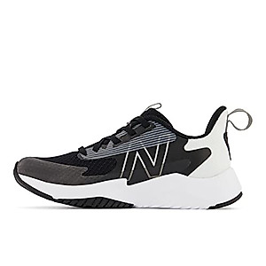 New Balance Kid's Rave Run V2 Lace-up Sneaker, Black/White, 2 Little Kid