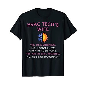 HVAC Tech Wife Shirt HVAC Technicians T-Shirt Gift for Women