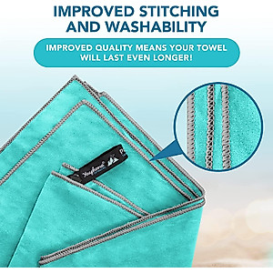 Youphoria Microfiber Travel Towel Fast Drying Lightweight - Quick Dry Towel for Camping, Beach, Backpacking, Hiking, & Sport