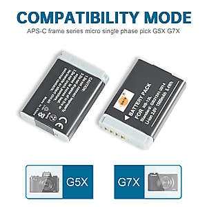 DSTE Replacement for 2 x NB-13L Battery + Dual USB Charger Compatible Canon PowerShot SX740 HS G5X G7X G9X G7 X Mark II G9X Mark II SX620 HS SX720 HS SX730 HS G1 X Mark III G5 X Mark II