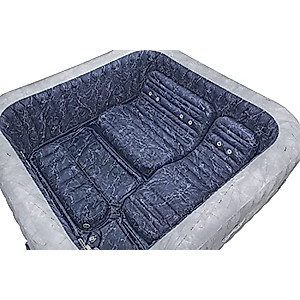 Bestway SaluSpa San Francisco HydroJet Pro Inflatable Hot Tub Spa | Large, Square Portable Hot Tub with Cover | Features Filtered Heated Water System and 180 Jets | Fits 5-7 People