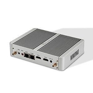 KINGDEL Mini Computer, Fanless Nettop with Celeron N3150/J3160/J4125 Quad Core 2.08GHz CPU, 4GB RAM 256GB SSD, 2*LAN, 2*HD, 4*USB 3.0