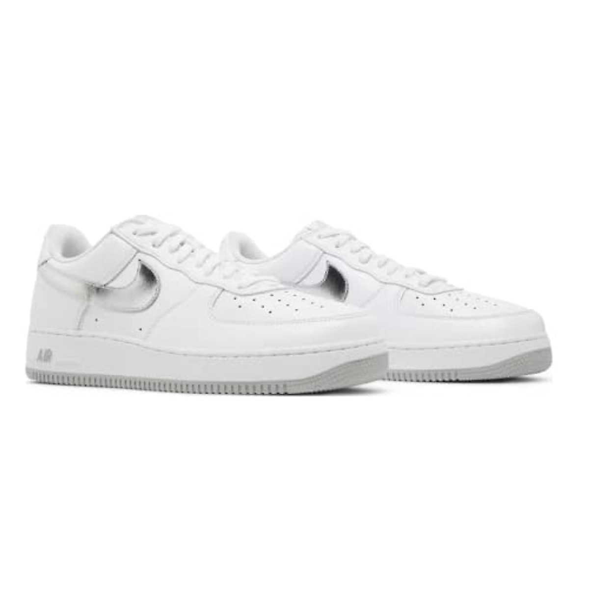 Nike Air Force 1 Mens Low Retro White Silver Sz14