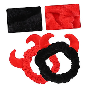 minkissy 4 Pcs Face Wash Hair Tie Bath Head Wrap Headband Scrunchies for Women Aesthetic Stuff Women Hair Wrap Washing Face Hair Hoop Goth Accessories Spa Women's Cosplay Vampire Cloth