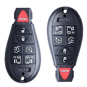 Keyless Remote Key Fob Replacement fits for 2008-2020 Dodge Grand Caravan, 2008-2016 Chrysler Town and Country (M3N5WY783X) 433MHZ,Pack of 2