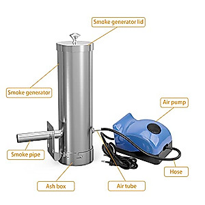 Stainless Steel Cold Smoke Generator, Portable Electric BBQ Smoker for smoking, food and meat smoker, Barbecue Tools for Hot and Cold Smoking