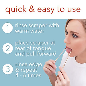 Bäst Tongue Scraper • 100% Copper (1 Pack) Premium Tongue Cleaner • Improve Oral Health • Ayurvedic Cleaning Tool