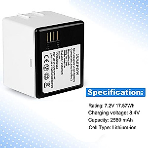 JESSPOW Replacement Battery for Arlo Pro, Arlo Pro 2 (VMA4400) 1-Pack 2580mAh Li-ion Rechargeable Batteries for Arlo Pro/Pro 2 [ ONLY for Arlo Pro/Pro 2 Camera ]