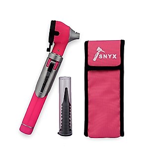 Pink Otoscope Ear Scope with Light, Ear Infection Detector, Pocket Size