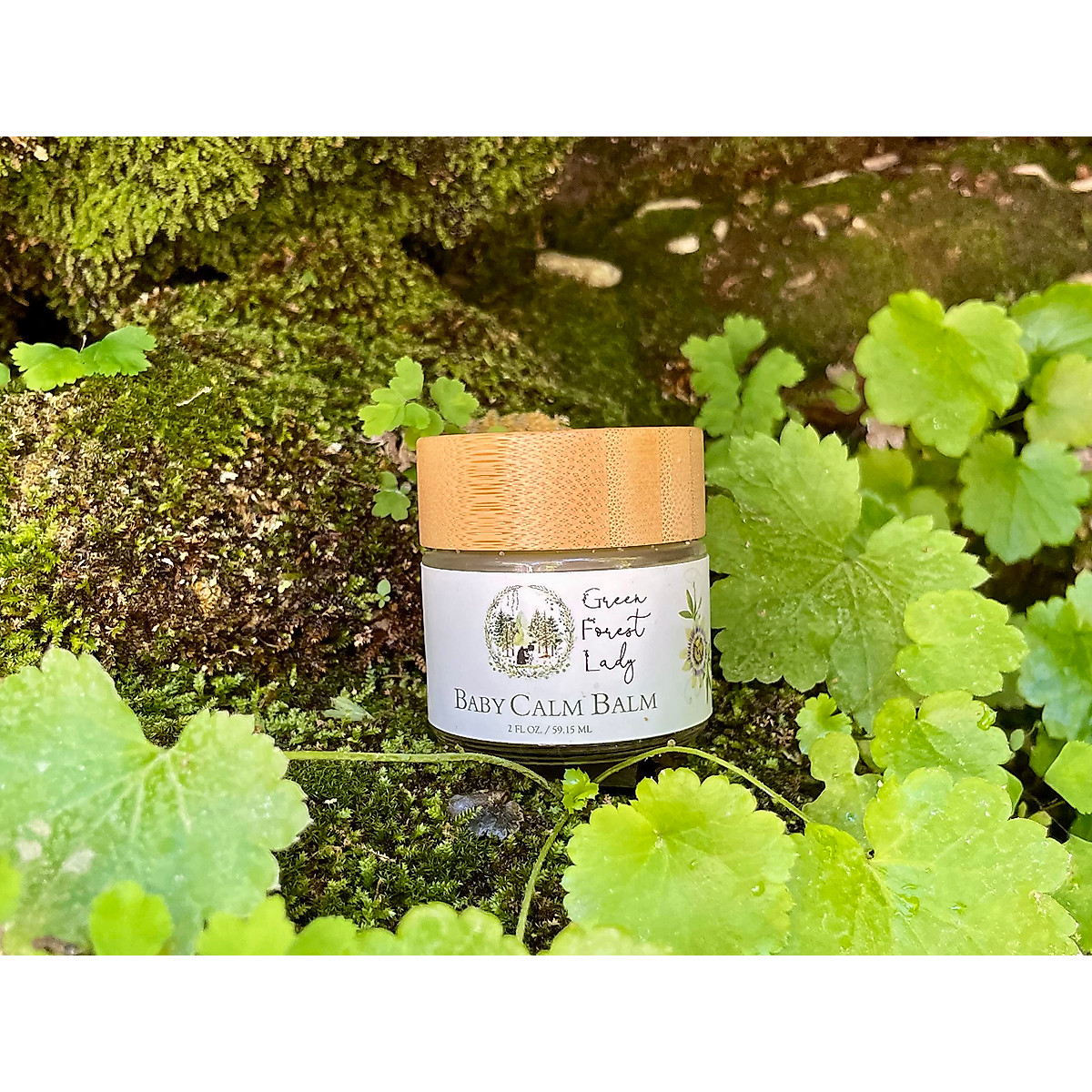 Green Forest Lady The Baby Calm Balm | Protects, Hydrates & Nourishes Sensitive Skin | Helps to Calm Newborns, Babies & Toddlers | Soothing Combination of Infused Herbs