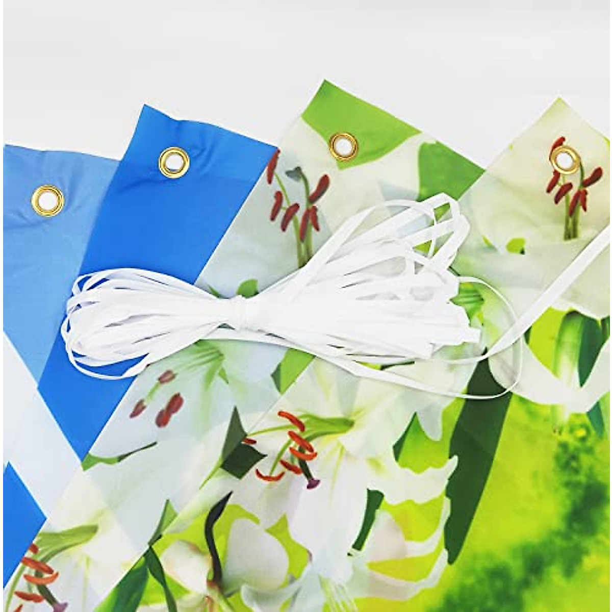 JKQ Easter He is Risen Backdrop Banner 73 x 43 Inch Large Size Jesus Resurrection Cross Sun Lily Background Banner Religious Holiday Party Decorations Easter Spring Indoor Outdoor Photo Booth Props