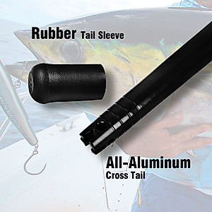 Fiblink Bent Butt Trolling Rod 2-Piece Saltwater Offshore Fishing Rod Big Game Roller Rod Conventional Boat Pole (6' / 80-120lb)