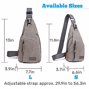 Kalevel Outdoor Travel Crossbody Backpack Casual Chest Bag Men Women (Gray,S)