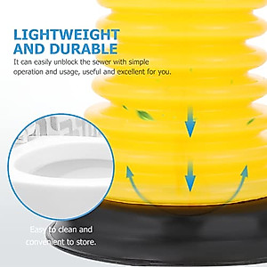 VILLCASE Mini Sink Plunger with Ergonomic Handle, Kitchen Drain Plunger, 4.2 x 4.2 x 7, Suction Power to Unclog Slow Sinks, Drains, Tubs, Showers, Yellow 2- pack